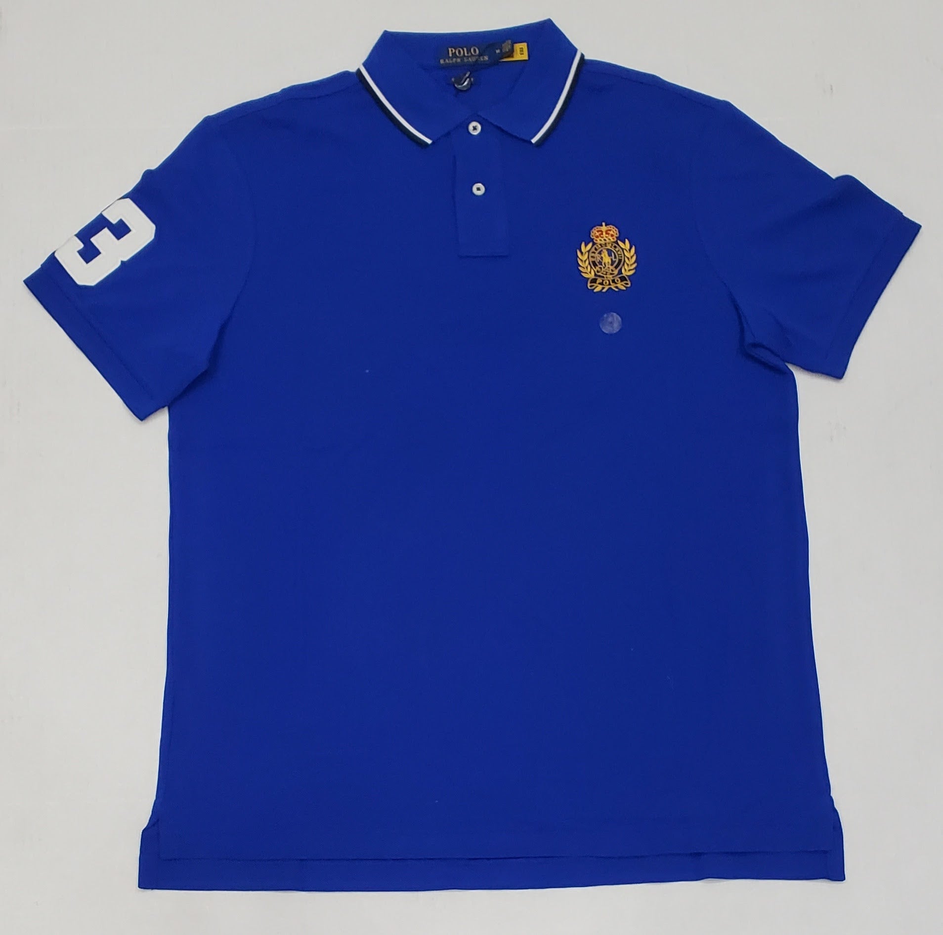 Nwt Polo Ralph Lauren Royal Blue Crest #3 Equestrian Classic Fit Polo ...